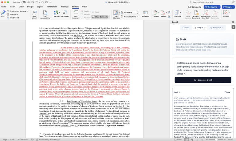 LexIQ - AI Agents for Contract Drafting & Review